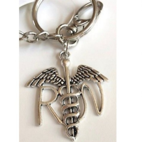 Accessories | Rn Caduceus Nursing Keychain Purse Charm Tassel | Poshmark